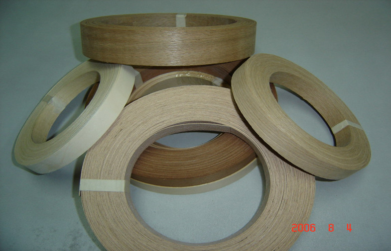 Natural Edge Banding Veneer Enviromental Glue , 0.5 mm Thickness